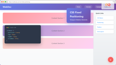 CSS Fixed Positioning: Complete Guide to Viewport-Relative Elements - CodeLucky