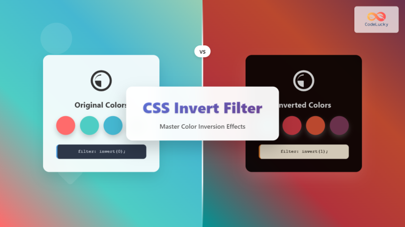 CSS Filter Property: Complete Guide to Visual Effects and Image Processing - CodeLucky