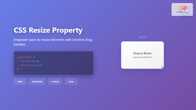 CSS Resize Property: Complete Guide to User-Resizable Elements - CodeLucky