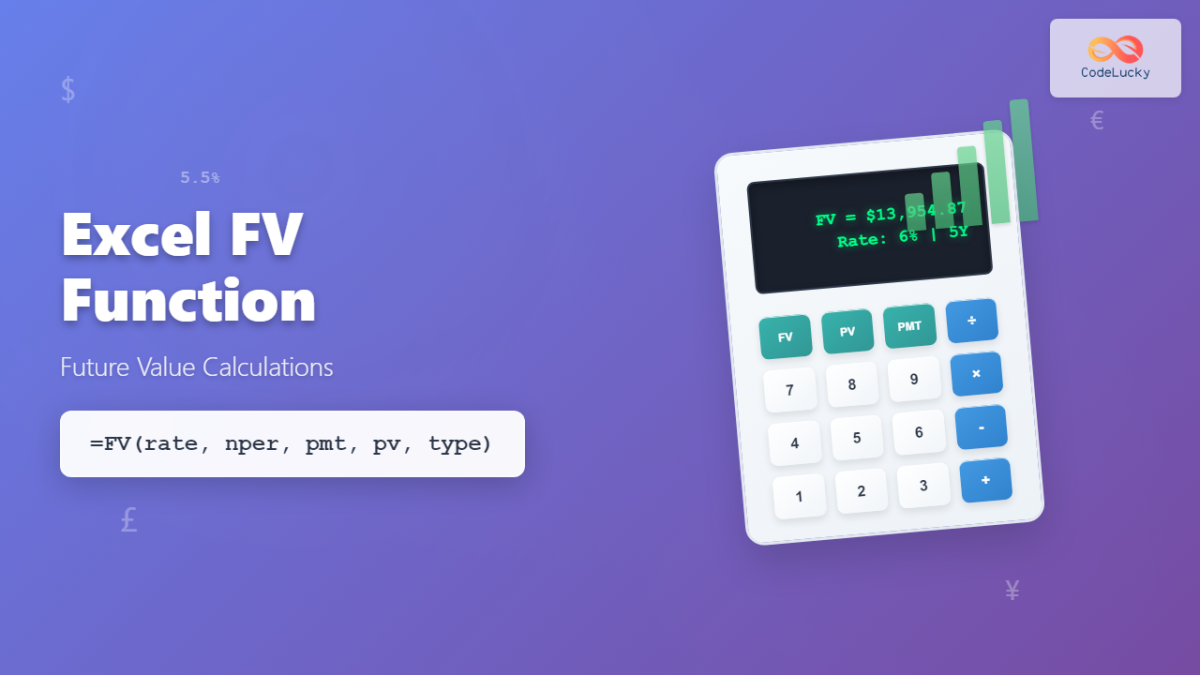 Excel FV Function: Complete Guide to Future Value Calculations - CodeLucky