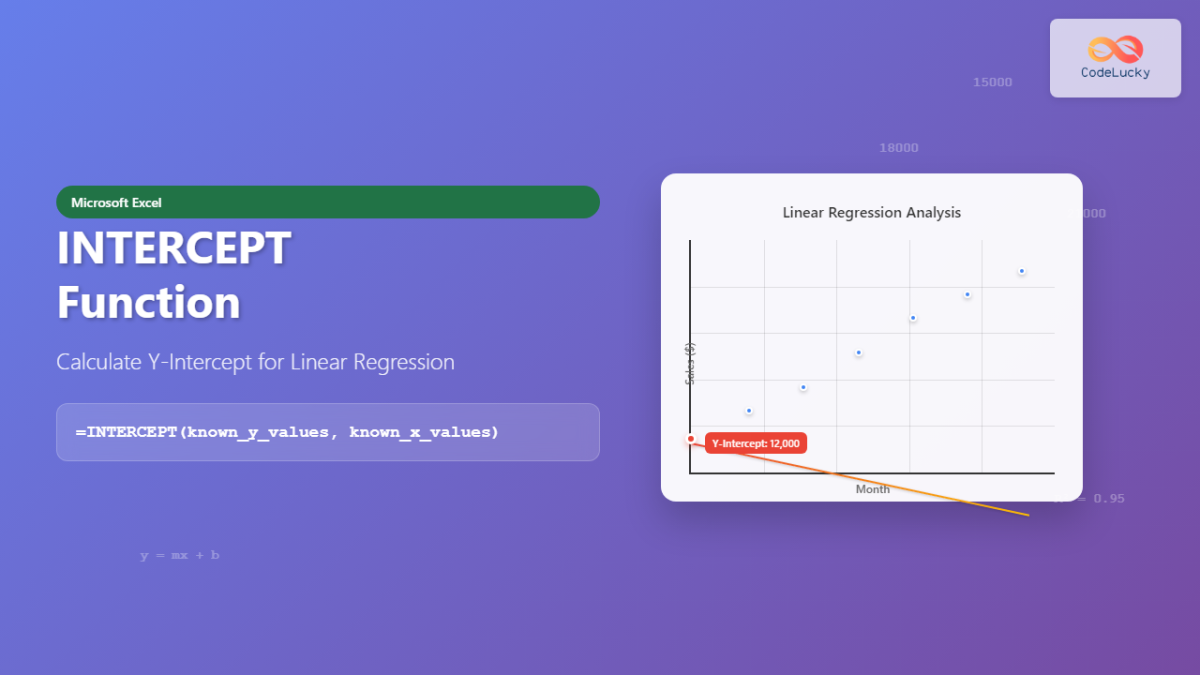 Excel Linest Function Complete Guide To Linear Regression Analysis Codelucky
