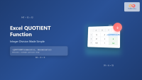 Excel QUOTIENT Function: Complete Guide to Integer Division with ...