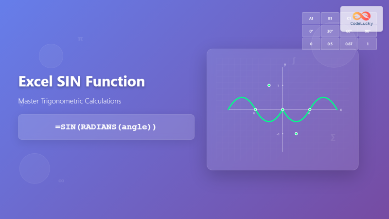Excel Sin Function Complete Guide To Sine Calculations In Spreadsheets Codelucky