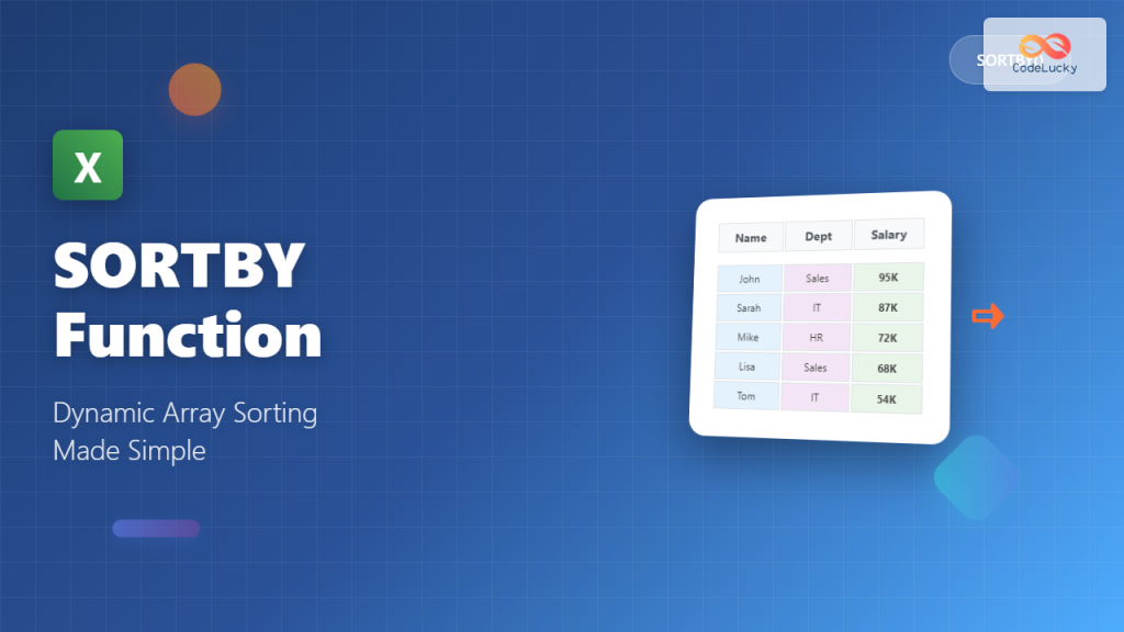 Excel Sort Function Complete Guide To Dynamic Array Sorting Formula Codelucky