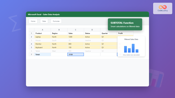 Excel SUBTOTAL Function: Complete Guide to Filtered Data Calculations ...