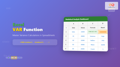 Excel VAR Function: Complete Guide to Variance Calculations in Spreadsheets - CodeLucky