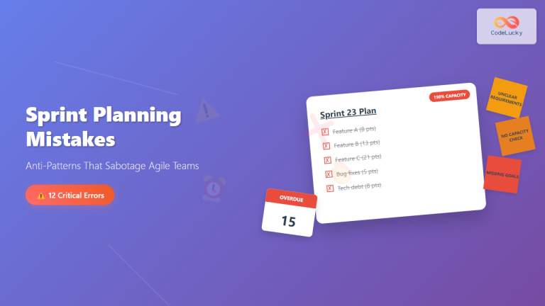 Agile Anti Patterns Common Mistakes That Kill Team Productivity
