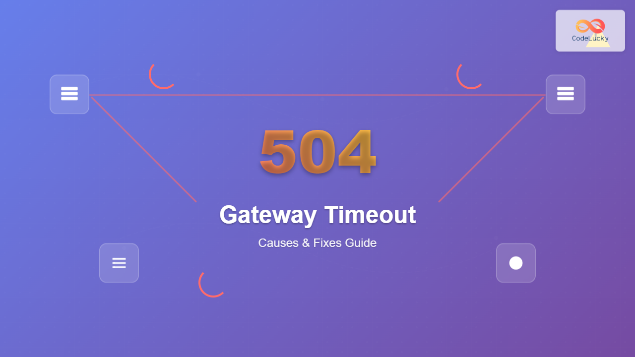 504 Gateway Timeout Error: Complete Guide to Causes, Fixes, and ...