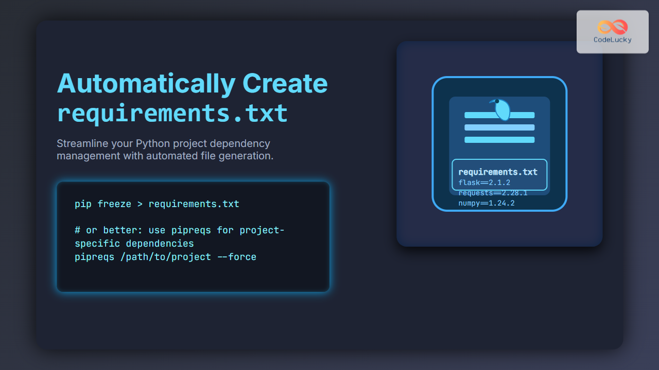 Automatically Create file 'requirements.txt' - Python Development ...