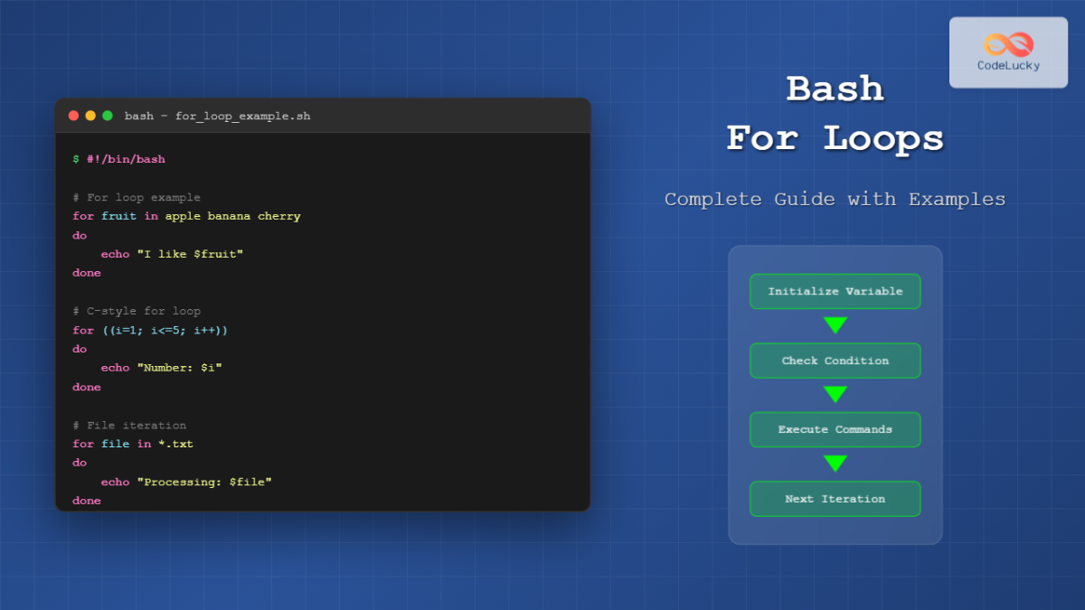 How to Write a For Loop in Bash: Complete Guide with Examples - CodeLucky