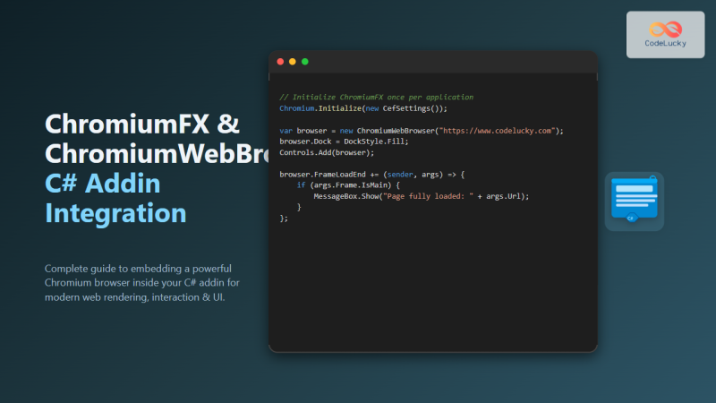Use ChromiumFX/ChromiumWebBrowser inside a C# Addin – Complete Guide - CodeLucky