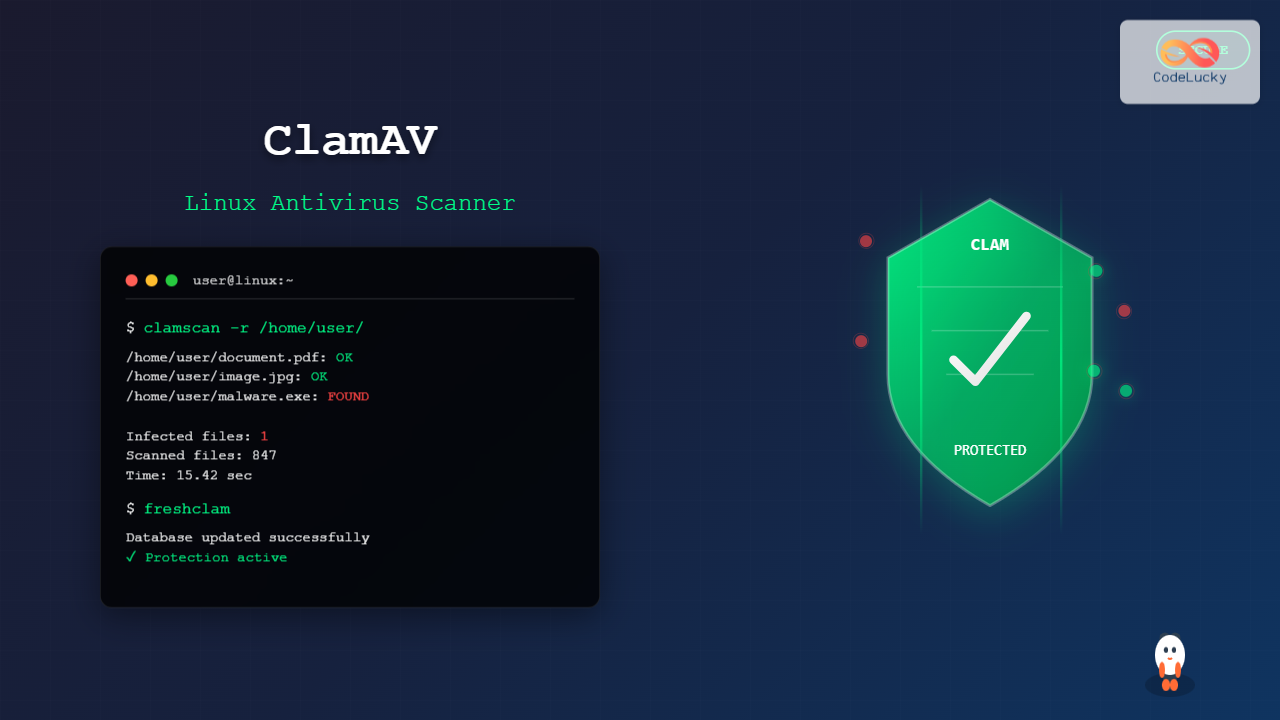 freshclam Command Linux: Complete Guide to Update ClamAV Antivirus Database - CodeLucky