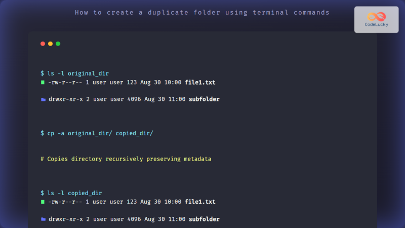 How to Create a Copy of a Directory in Unix/Linux: Complete Guide with Examples - CodeLucky
