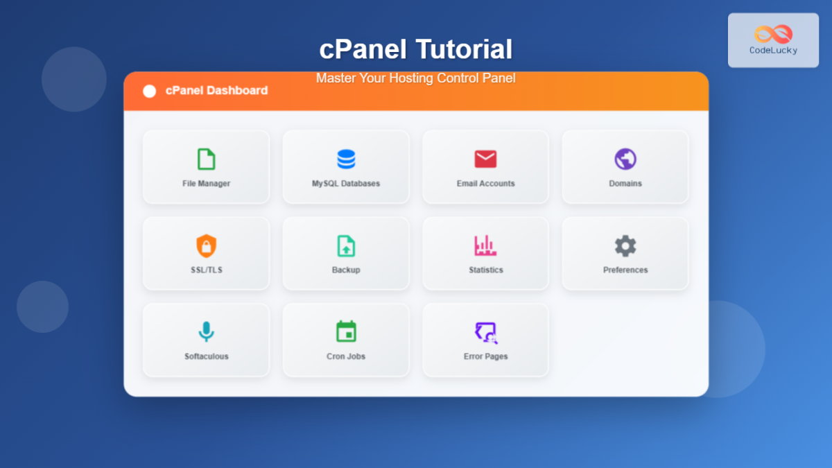 cPanel Tutorial: Master Your Hosting Control Panel - CodeLucky