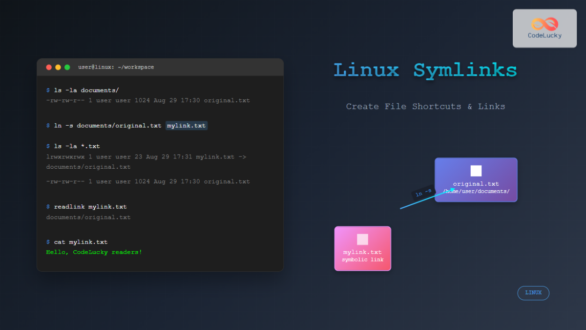 How to Create a Symlink for a File in Linux: Complete Guide with Examples - CodeLucky