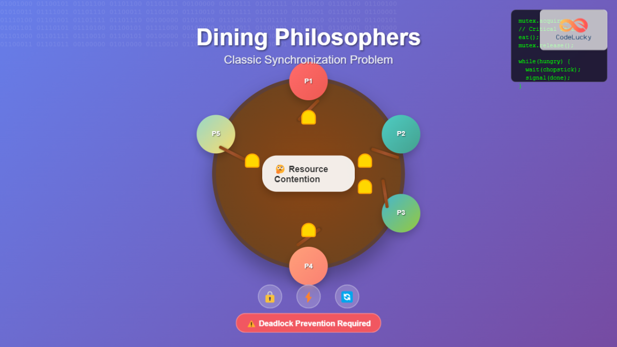 Dining Philosophers Problem: Classic Synchronization Challenge in Operating Systems - CodeLucky