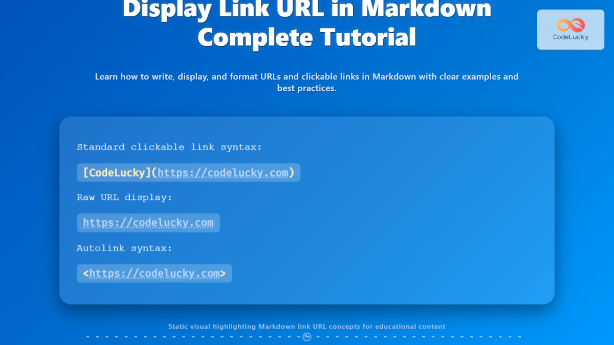 Display Link URL in Markdown: Complete Tutorial with Examples - CodeLucky