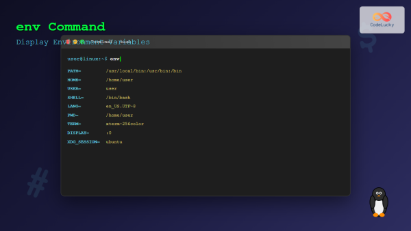 env Command Linux: Complete Guide to Display Environment Variables - CodeLucky