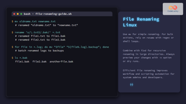 File Renaming Linux: Command Line Guide with Practical Examples - CodeLucky
