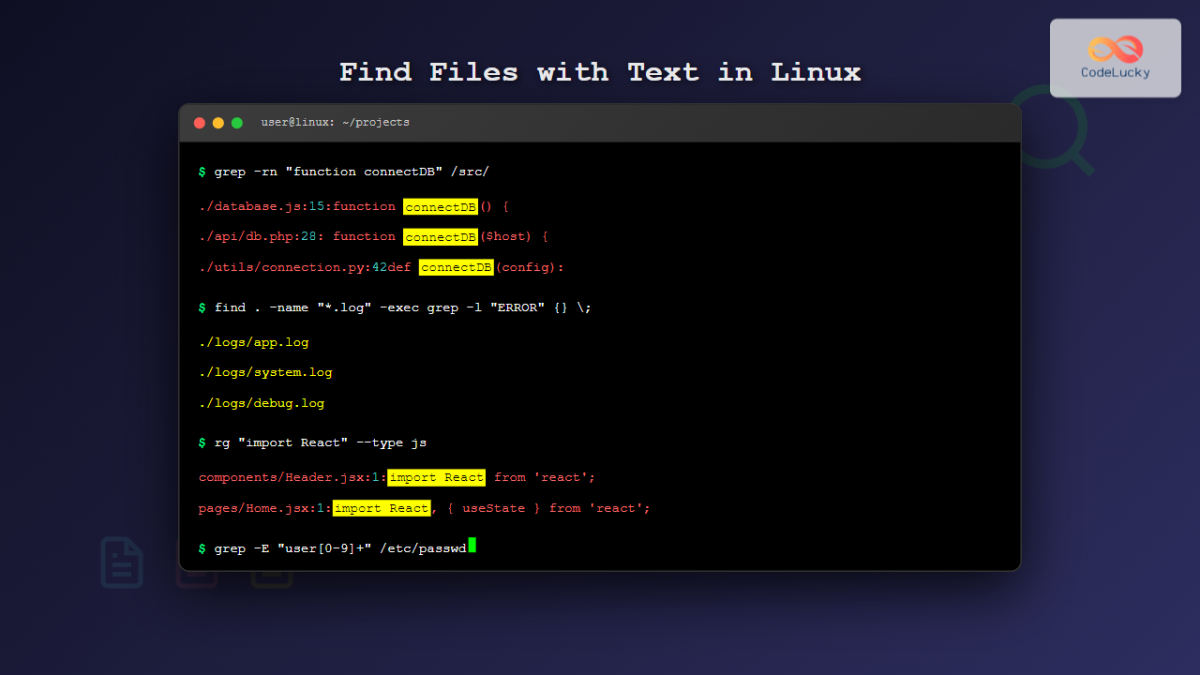 How to Find All Files Containing Specific Text in Linux: Complete Guide ...