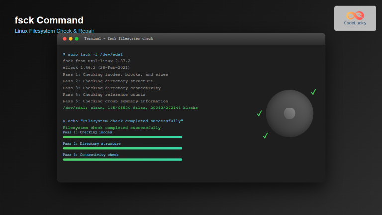 e2fsck Command Linux: Complete Guide to Check and Repair Ext2/3/4 Filesystems - CodeLucky