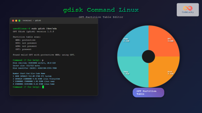 Sgdisk Command Linux Complete Guide To Script Friendly Gpt Partition
