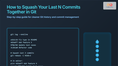 How do I squash my last N commits together? - Git Tutorial for Developers - CodeLucky