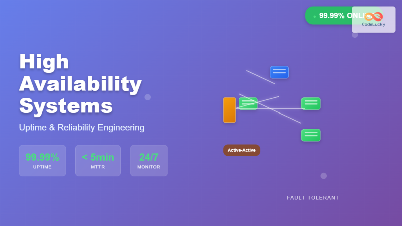 High Availability Systems: Architecture, Design Patterns, and Best Practices for 99.99% Uptime ...