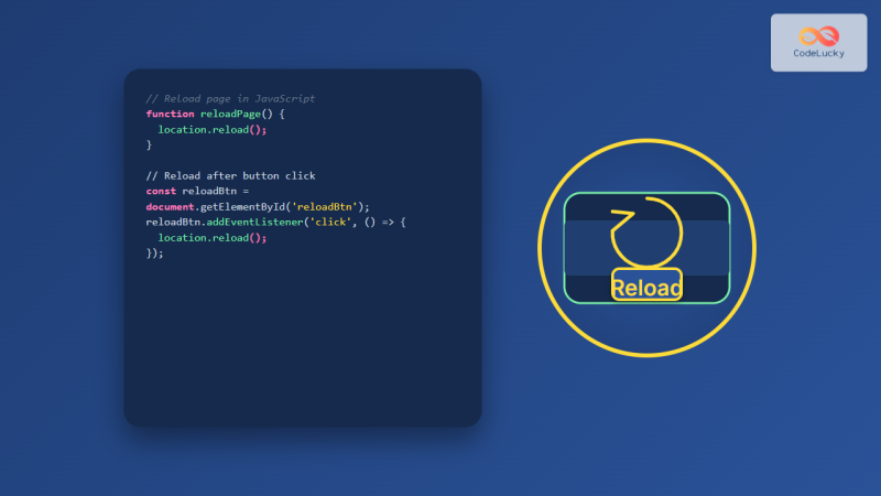 How to Reload a Page Using JavaScript - Web Development Tutorial - CodeLucky