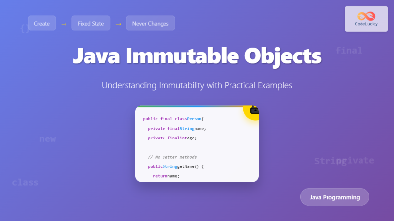 What Does Immutable Mean In Java Complete Guide With Practical Examples Codelucky
