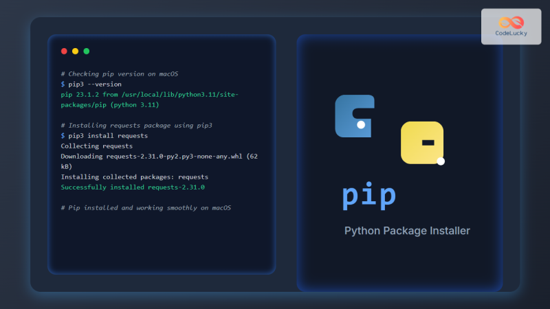 How do I install pip on macOS or OS X? - Python Setup Guide - CodeLucky