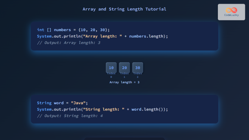 length and length() in Java - Array Programming Tutorial - CodeLucky