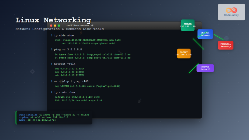 Linux Networking: Complete Guide to Network Configuration and Tools - CodeLucky