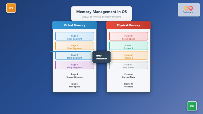 Virtual Memory in OS: Complete Guide to Paging, Segmentation and Address Translation - CodeLucky