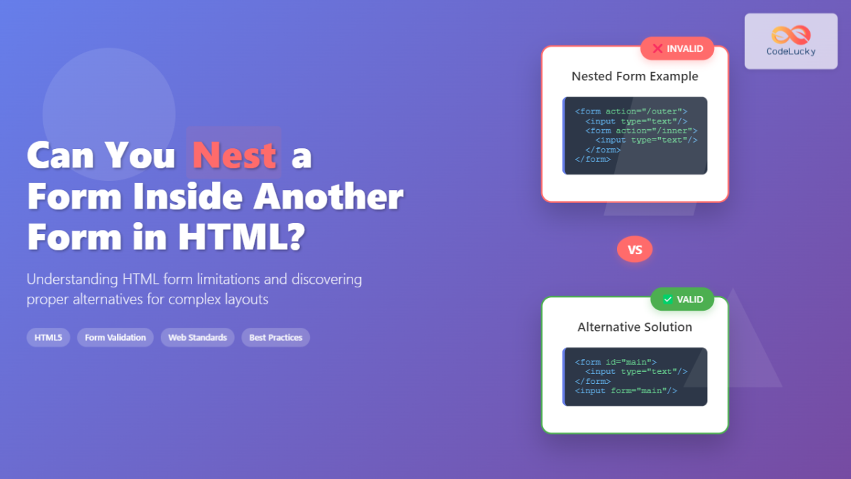 Can You Nest a Form Inside Another Form in HTML? Complete Guide with ...