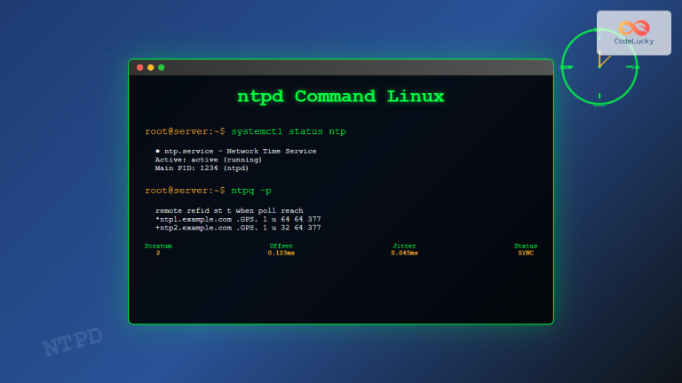 ntpdate Command Linux: Complete Guide to Network Time Synchronization (Deprecated Tool) - CodeLucky
