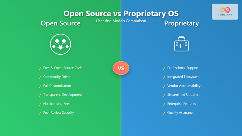Open Source vs Proprietary OS: Licensing Models, Security, and Cost Comparison - CodeLucky