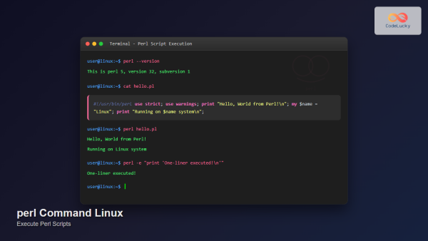 perl Command Linux: Complete Guide to Executing Perl Scripts on Linux Systems - CodeLucky