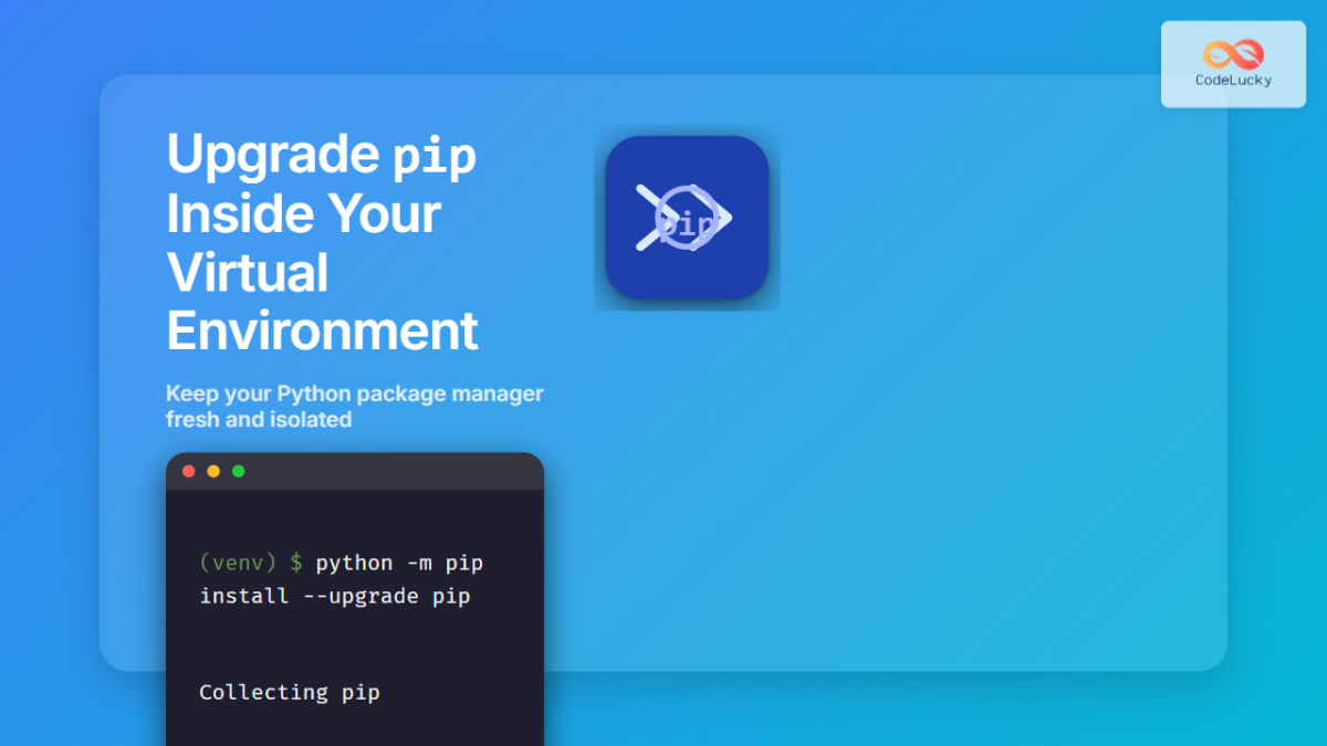 How do I update/upgrade pip itself from inside my virtual environment ...