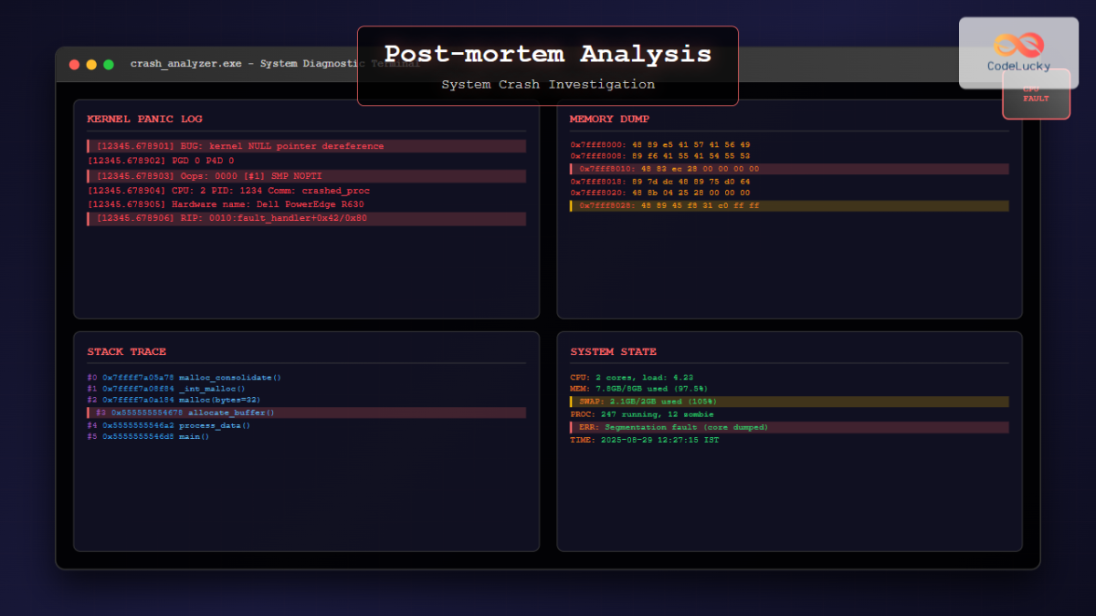 Post-mortem Analysis: Complete Guide to System Crash Investigation and Debugging - CodeLucky