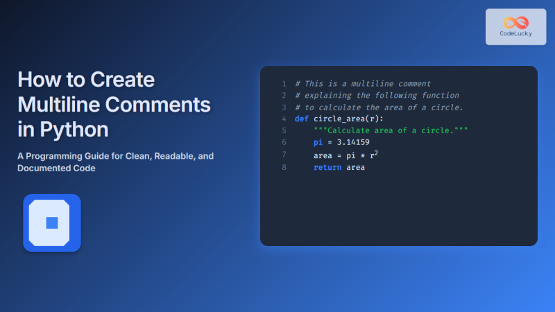 How do I create multiline comments in Python? - Programming Guide - CodeLucky