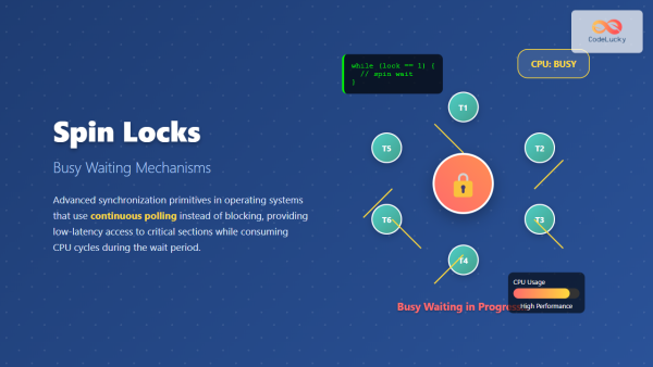 Spin Locks in Operating System: Complete Guide to Busy Waiting Synchronization - CodeLucky