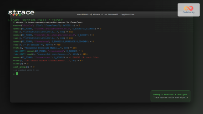 strace Command Linux: Complete Guide to System Call Tracing and Debugging - CodeLucky