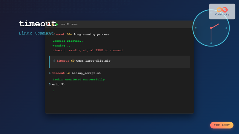 timeout Command Linux: Complete Guide to Running Commands with Time Limits - CodeLucky