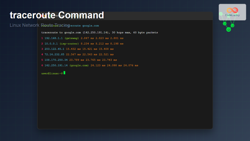 Traceroute Command Linux Complete Network Route Tracing Guide Codelucky 9291