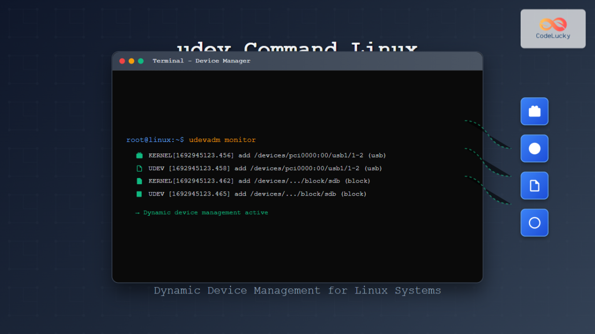 udev Command Linux: Complete Guide to Dynamic Device Management - CodeLucky