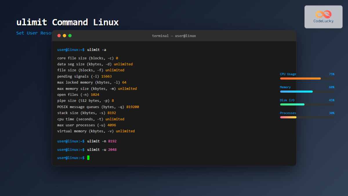 ulimit Command Linux: Complete Guide to Setting User Resource Limits ...
