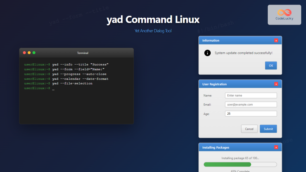 zenity Command Linux: Complete Guide to Create GTK Dialog Boxes - CodeLucky
