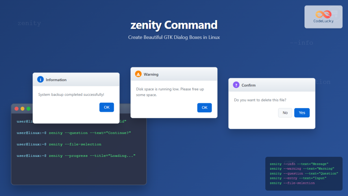 Yad Command Linux Complete Guide To Yet Another Dialog Tool For Interactive Scripts Codelucky