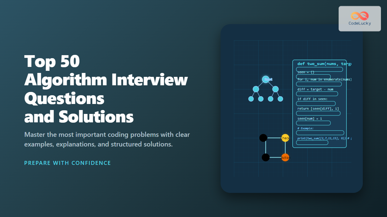 Top 50 Algorithm Interview Questions And Solutions Detailed Guide With